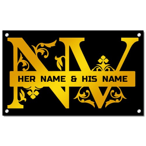 Buy Personalized Vintage Design Sign For Letters NV Couple Premium ...