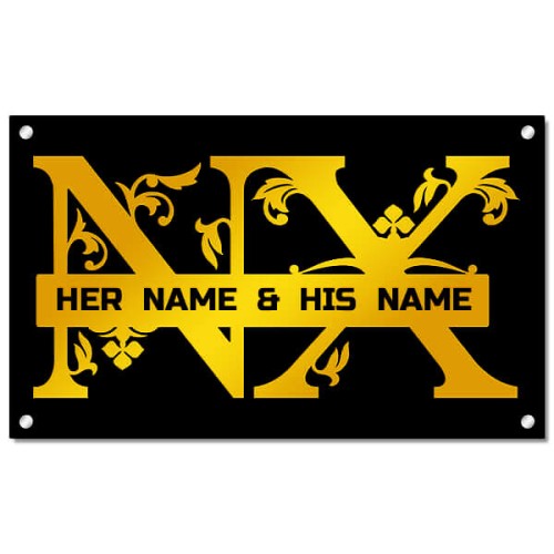 Buy Personalized Vintage Design Sign For Letters NX Couple Premium ...