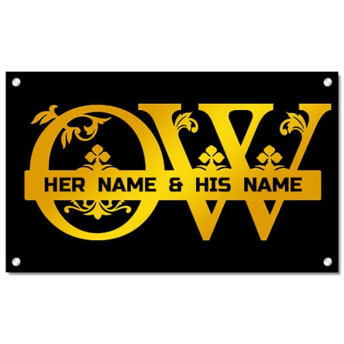 Buy Personalized Vintage Design Sign For Letters OW Couple Premium ...