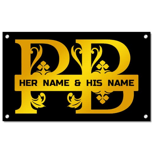 Buy Personalized Vintage Design Sign For Letters PB Couple Premium ...