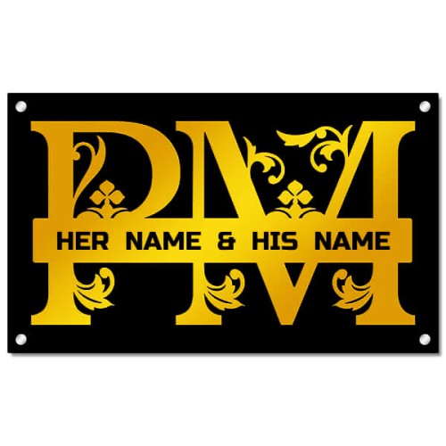 Buy Personalized Vintage Design Sign For Letters PM Couple Premium ...