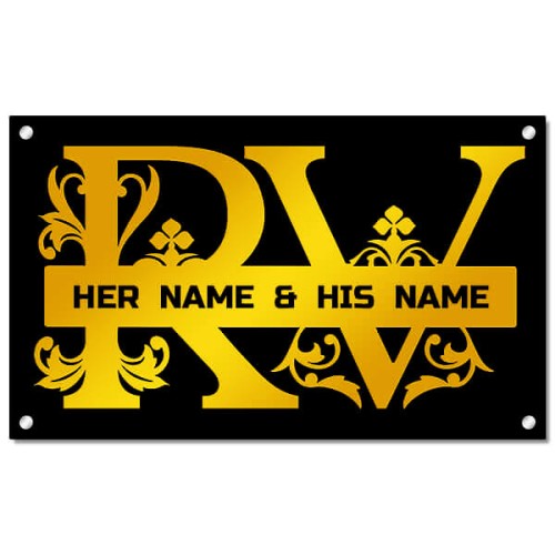 Buy Personalized Vintage Design Sign For Letters RV Couple Premium ...