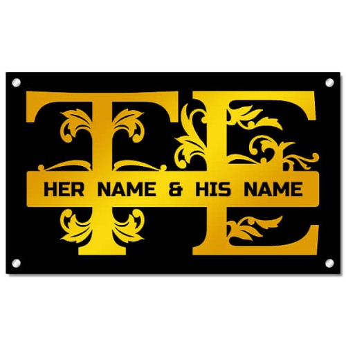 Buy Personalized Vintage Design Sign For Letters TE Couple Premium ...