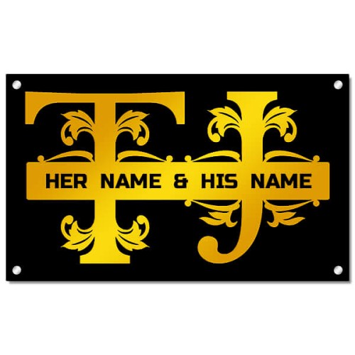 Buy Personalized Vintage Design Sign For Letters TJ Couple Premium ...