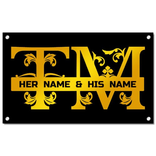 Buy Personalized Vintage Design Sign For Letters TM Couple Premium ...