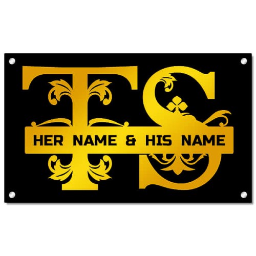 Buy Personalized Vintage Design Sign For Letters TS Couple Premium ...