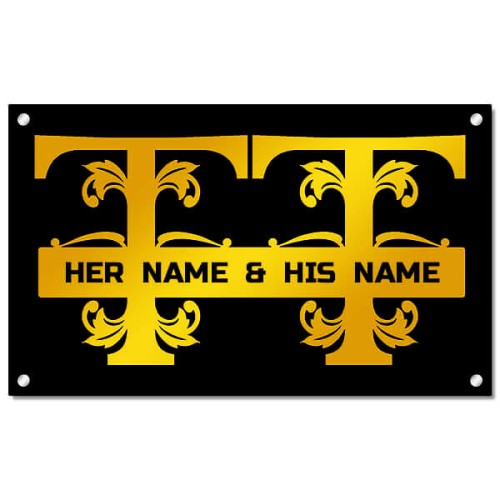 Buy Personalized Vintage Design Sign For Letters TT Couple Premium ...