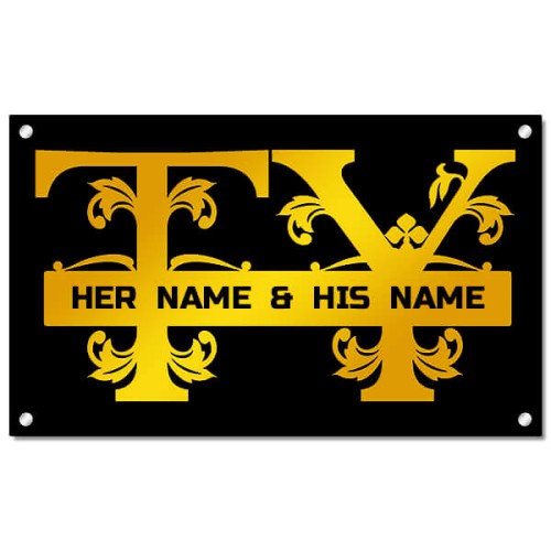 Buy Personalized Vintage Design Sign For Letters TY Couple Premium ...