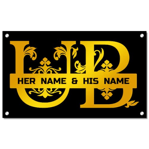 Buy Personalized Vintage Design Sign For Letters UB Couple Premium ...