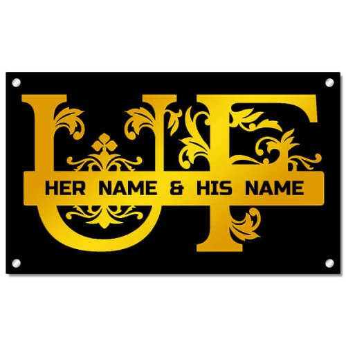 Buy Personalized Vintage Design Sign For Letters UF Couple Premium ...