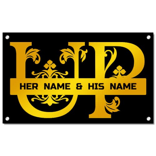 Buy Personalized Vintage Design Sign For Letters UP Couple Premium ...