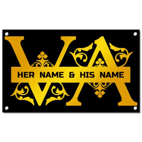 Buy Personalized Vintage Design Sign For Letters VA Couple Premium ...