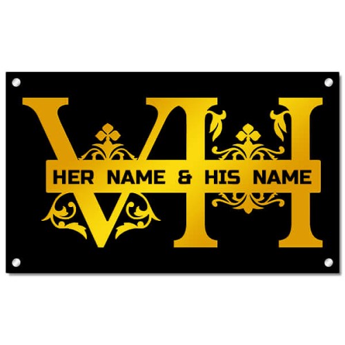 Buy Personalized Vintage Design Sign For Letters VH Couple Premium ...