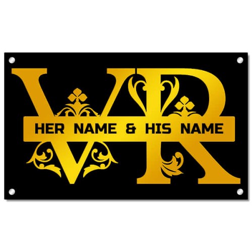Buy Personalized Vintage Design Sign For Letters VR Couple Premium ...