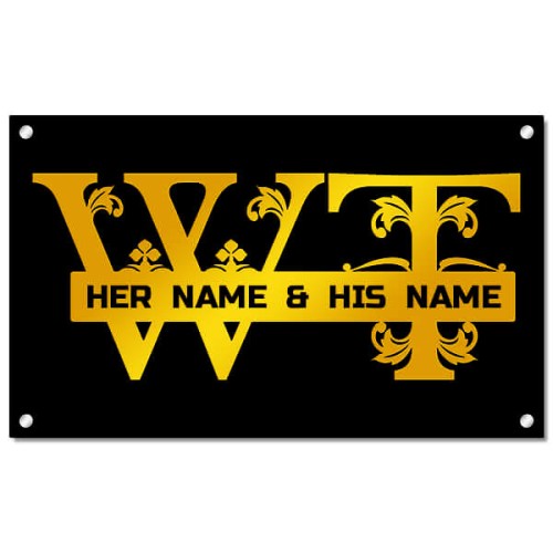 Buy Personalized Vintage Design Sign For Letters WT Couple Premium ...