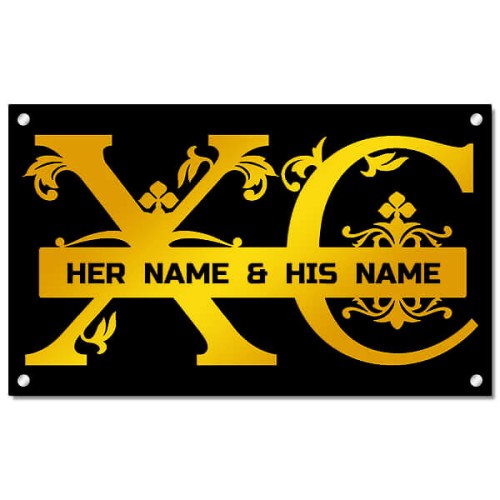 Buy Personalized Vintage Design Sign For Letters XC Couple Premium ...