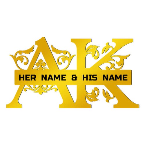 Buy Personalized Vintage Design Sign For Letters AK Couple Monogram ...