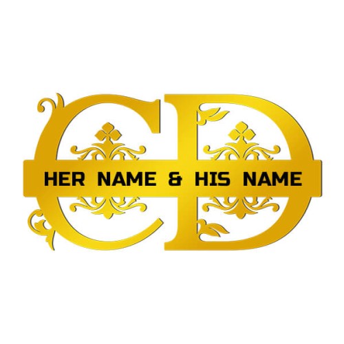 Buy Personalized Vintage Design Sign For Letters CD Couple Monogram ...