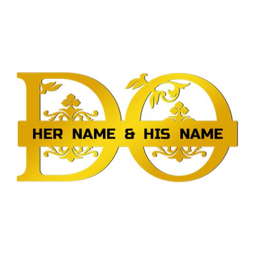 Buy Personalized Vintage Design Sign For Letters DO Couple Monogram ...
