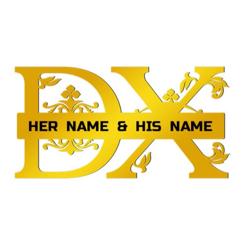 Buy Personalized Vintage Design Sign For Letters DX Couple Monogram ...