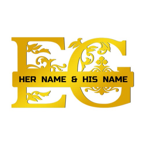 Buy Personalized Vintage Design Sign For Letters EG Couple Monogram ...
