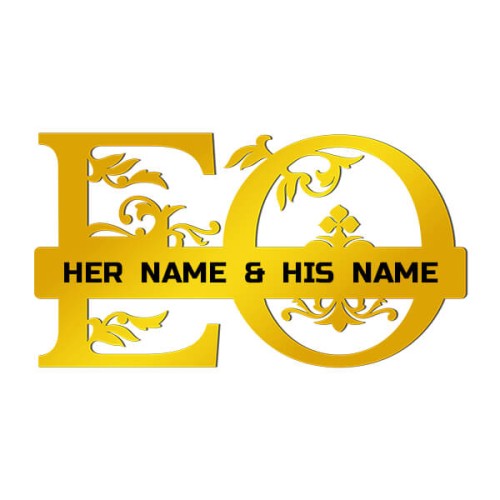 Buy Personalized Vintage Design Sign For Letters EO Couple Monogram ...