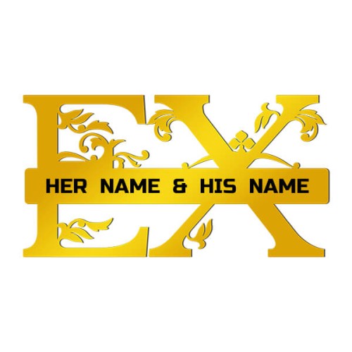 Buy Personalized Vintage Design Sign For Letters EX Couple Monogram ...