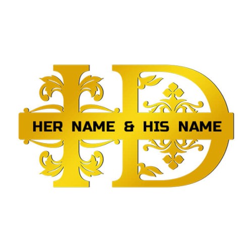 Buy Personalized Vintage Design Sign For Letters ID Couple Monogram ...