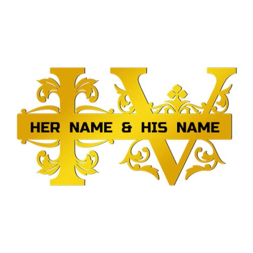 Buy Personalized Vintage Design Sign For Letters IV Couple Monogram ...