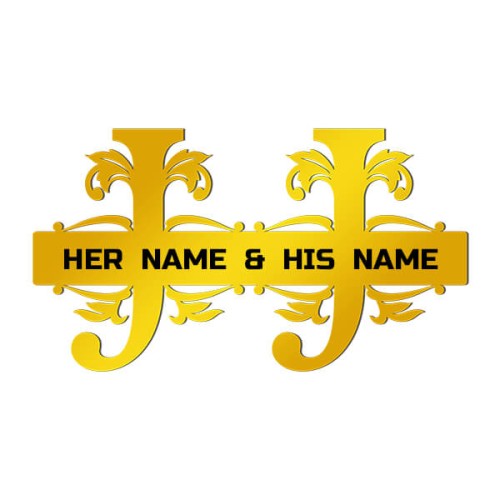 Buy Personalized Vintage Design Sign For Letters JJ Couple Monogram ...