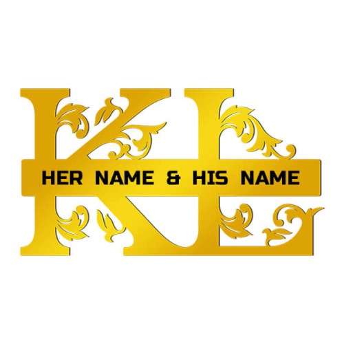 Buy Personalized Vintage Design Sign For Letters KL Couple Monogram ...