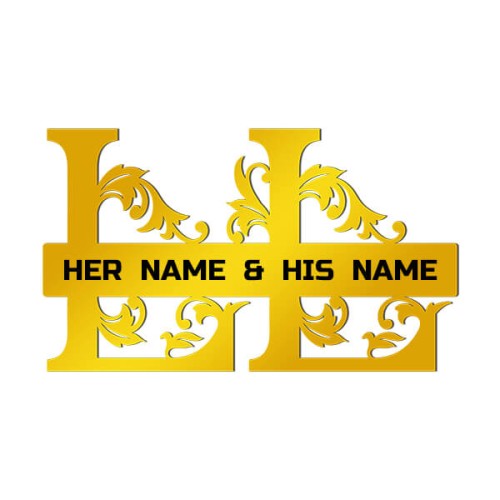 Buy Personalized Vintage Design Sign For Letters LL Couple Monogram ...