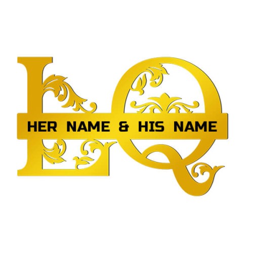 Buy Personalized Vintage Design Sign For Letters LQ Couple Monogram ...