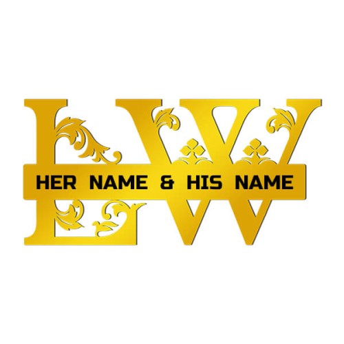 Buy Personalized Vintage Design Sign For Letters LW Couple Monogram ...