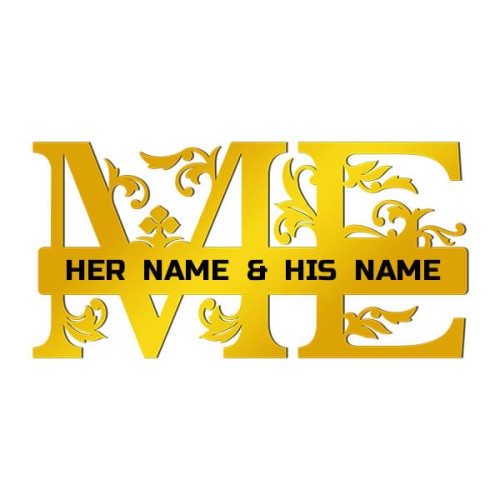 Buy Personalized Vintage Design Sign For Letters ME Couple Monogram ...