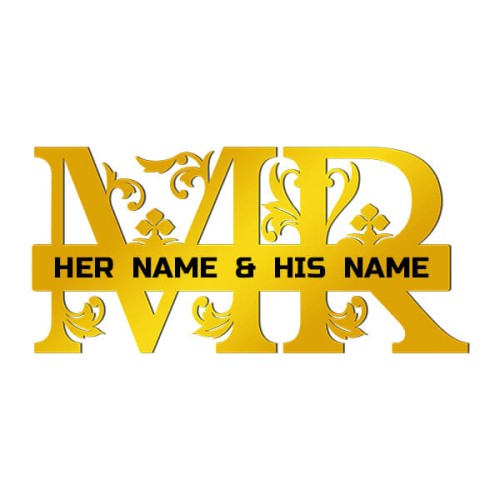Buy Personalized Vintage Design Sign For Letters MR Couple Monogram ...