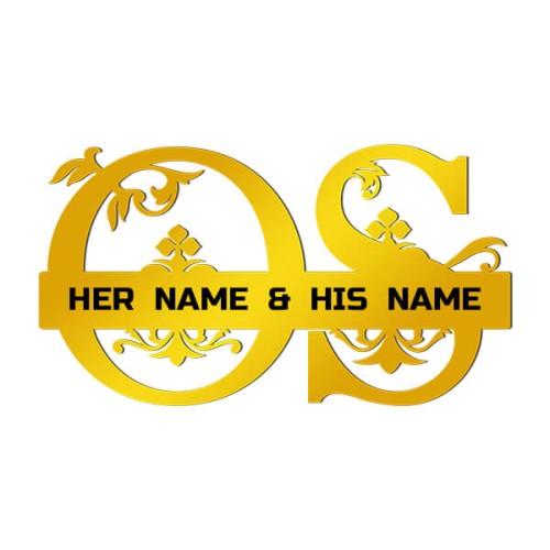 Buy Personalized Vintage Design Sign For Letters OS Couple Monogram ...