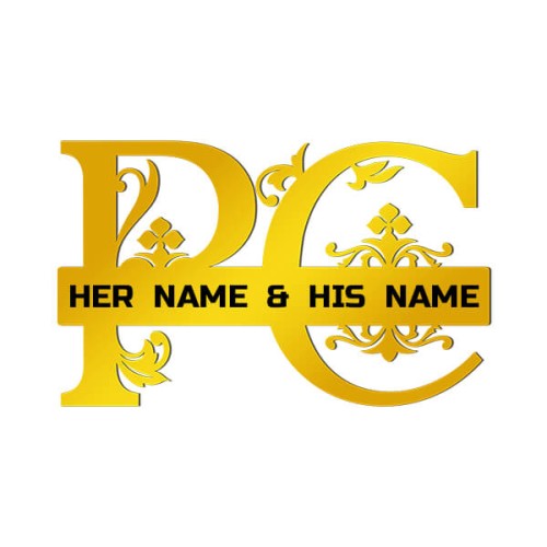 Buy Personalized Vintage Design Sign For Letters PC Couple Monogram ...