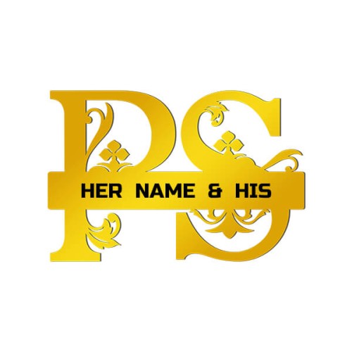 Buy Personalized Vintage Design Sign For Letters PS Couple Monogram ...