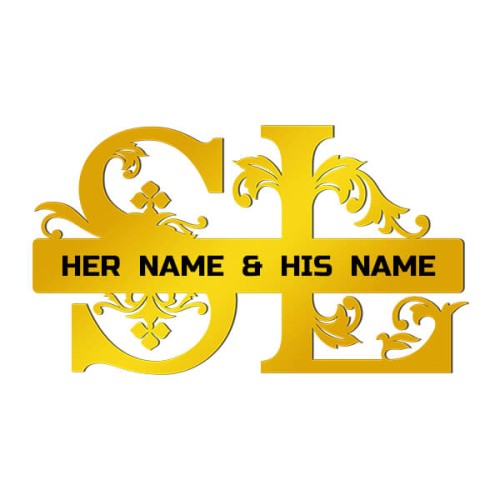 Buy Personalized Vintage Design Sign For Letters SL Couple Monogram ...
