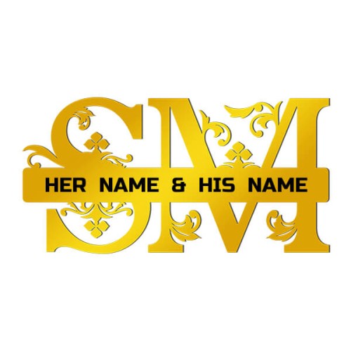 Buy Personalized Vintage Design Sign For Letters SM Couple Monogram ...