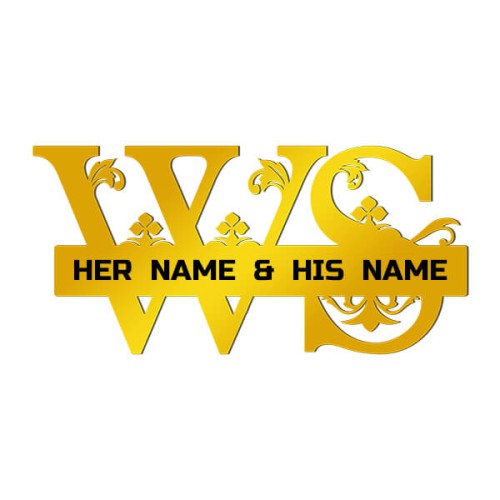 Buy Personalized Vintage Design Sign For Letters WS Couple Monogram ...