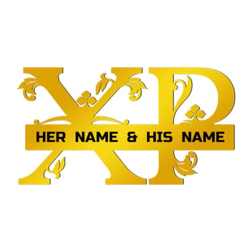 Buy Personalized Vintage Design Sign For Letters XP Couple Monogram ...