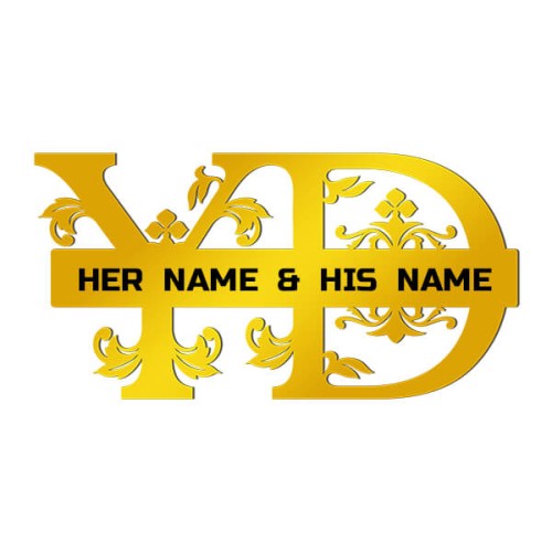 Buy Personalized Vintage Design Sign For Letters YD Couple Monogram ...
