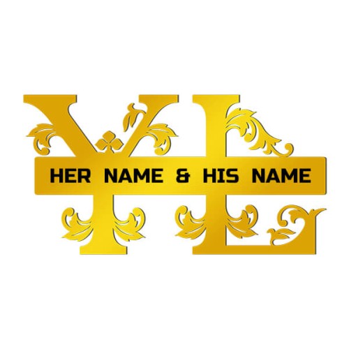 Buy Personalized Vintage Design Sign For Letters YL Couple Monogram ...