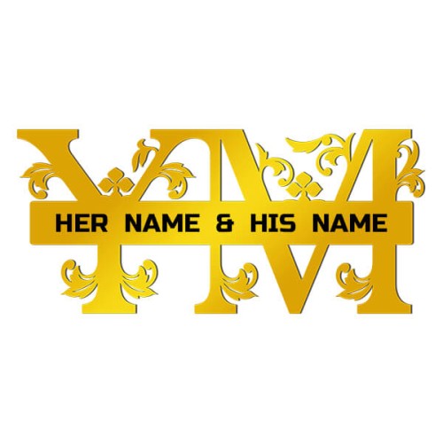 Buy Personalized Vintage Design Sign For Letters YM Couple Monogram ...