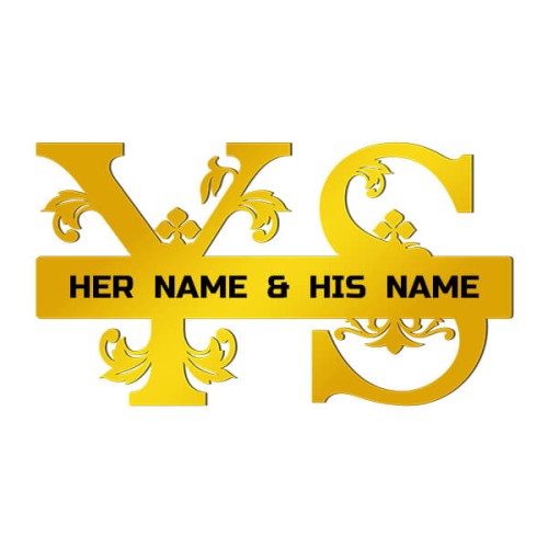 Buy Personalized Vintage Design Sign For Letters YS Couple Monogram ...