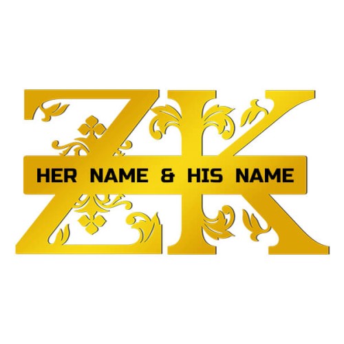 Buy Personalized Vintage Design Sign For Letters ZK Couple Monogram ...