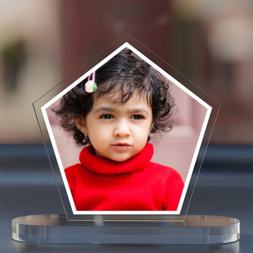 Buy Full Pic Upload Design: Pentagon Shaped Acrylic Dashboard Photo ...