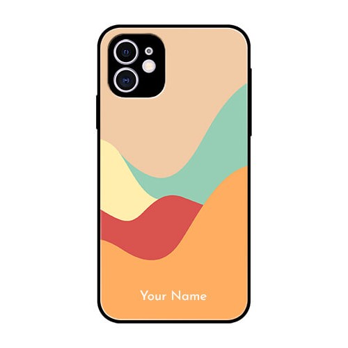 Buy iPhone 11 Personalized Glass Phone Case - Ocean Waves Multi-colour ...